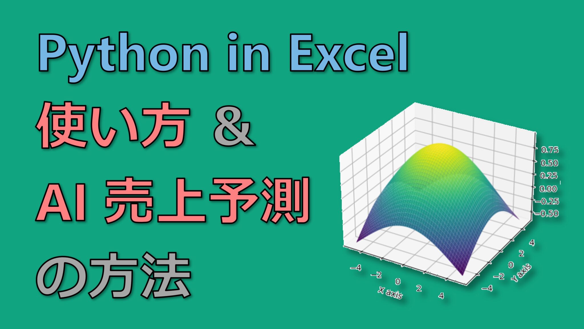 Python In Excel の使い方と Ai売上予測の方法 Yomi Kaki Excel