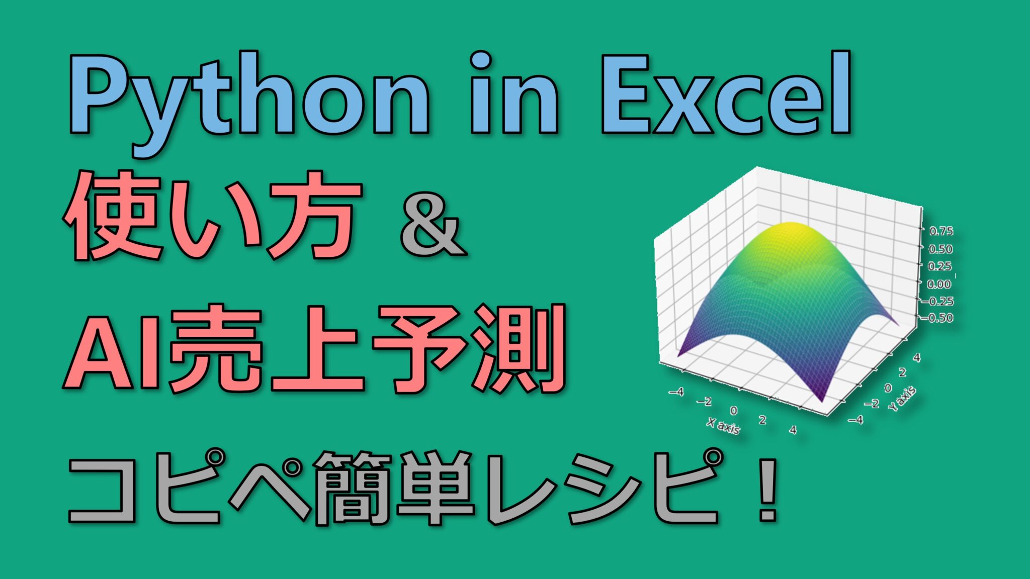Python In Excel の使い方と Ai売上予測 簡単レシピ! Yomi Kaki Excel